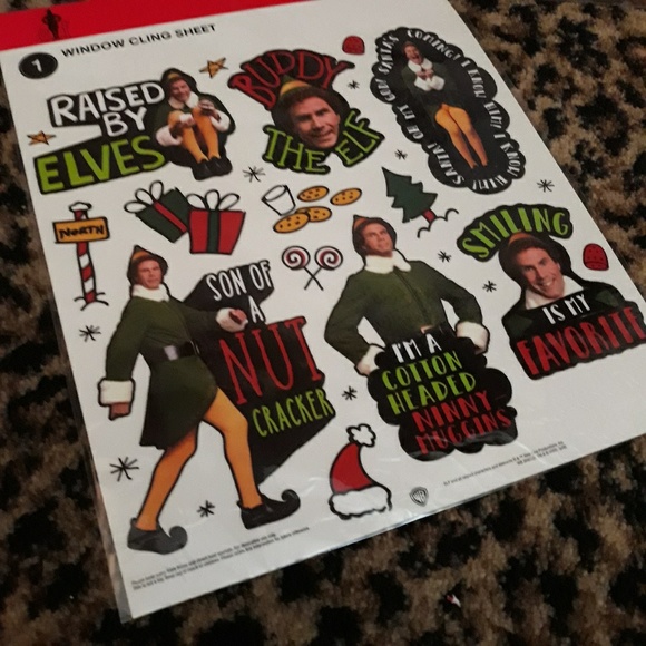 Warner Bros. | Holiday | Elf Movie Will Ferrell Cling Sticker Decor Art ...